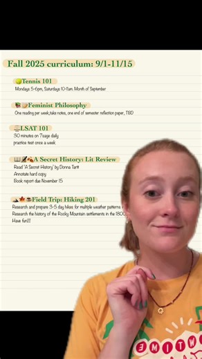 Exploring My Fall Curriculum: Tennis, Philosophy, and More