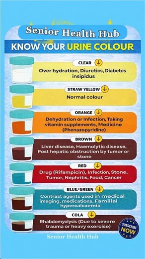 Urine Color Chart Explained After 50 | What Your Urine Colour Means for Your Health