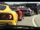 Ferrari on the freeway: F40, 360, 348