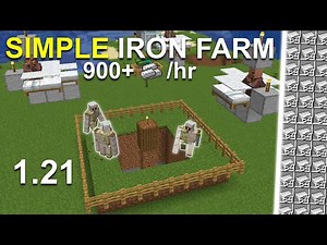 Minecraft How to Build a SIMPLE & FAST Iron Farm in 1.21.4 Tutorial *EASY*