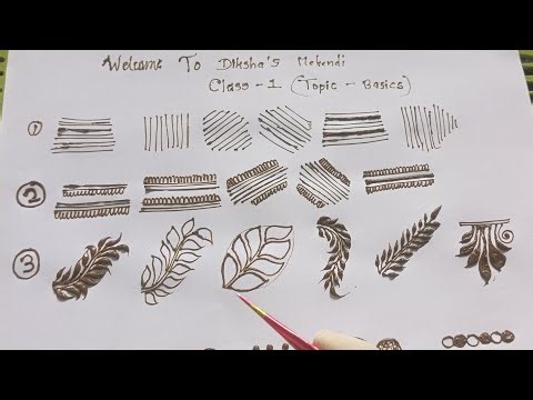 Mehendi Class 1| Simple Lines & Curves Practice | 💫🌿