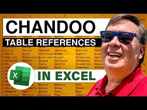 Excel - Chandoo Explains Structured Table Reference - Episode 1708