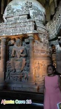 Live Colorful Ajanta Caves Sitting at Home #ajanta #caves #buddha #cave26 #ellora