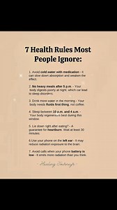 7.3K views · 30 reactions | 7 health rules | Healing Journeys | Facebook