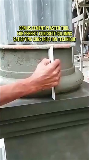 Genius Cement Plaster Tool for Perfect Concrete Columns | Satisfying Construction Technique