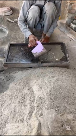 Making very stylish cement tiles 👀 #cementwork #asmr #cementcraft #concrete #art | cement design Asmr