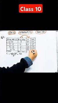 Q.9 Ex 13.1 Statistics Chapter #class10 #chapter13 #maths #ncert #shorts ‎@class10brainosolutions