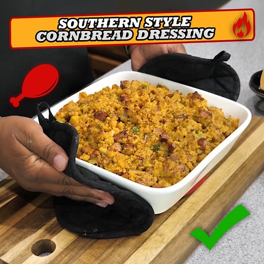 399K views · 5.2K reactions | How To Make Homey Cornbread Dressing From Scratch! | Smokin' and Grillin' with AB | Facebook