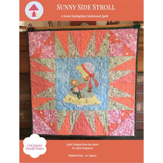 Sunbonnet Sue Wall Art, PDF Quilt Pattern, Wall Quilt Pattern, Spring Home Decor