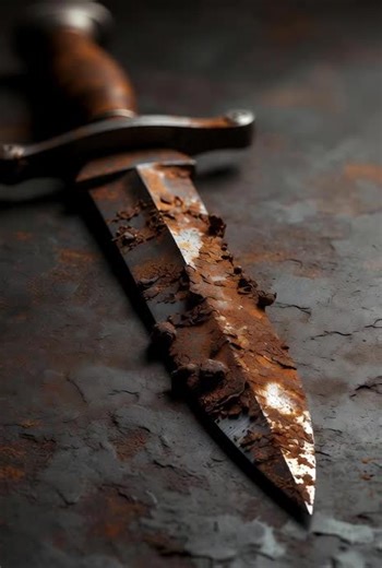 Rusty Dagger to Mirror Shine – Satisfying Restoration!” #OddlySatisfying #ChemicalReaction #SatisfyingASMR #RustRemoval