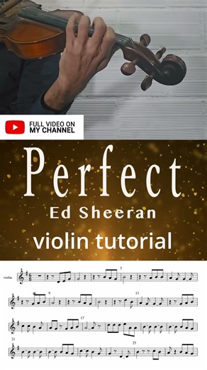 Perfect - Ed Sheeran Easy violin tutorial #perfect #instrumental #cover #musiclessons