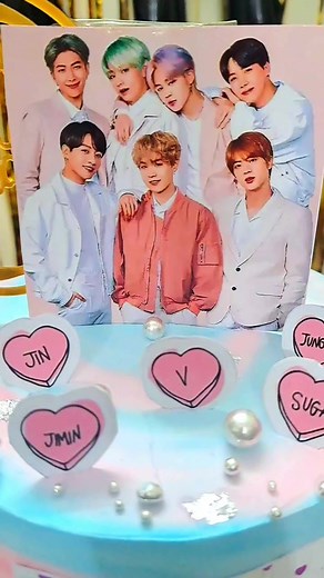 #birthdaycake #BTSARMY #BTS #BTSThemeCake #btslover #doughterlove #nusaibazaara #bakingfun #passionproject #khulnacity | Simple cooking by Natasha