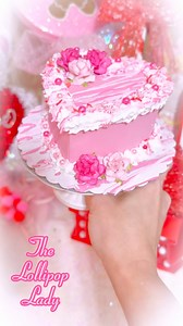 Tutorial on how to make a mini heart Valentine’s Day cake fake bake! #valentinesday2024 #valentinescrafts #valentines #valentinesdecor #crafttutorial #heartcake #caketutorial #frosting #lollipoplady | Glam Candy Boutique