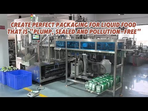 Efficient Liquid Packaging Solution | Rotary Spout Pouch Filling & Capping Machine