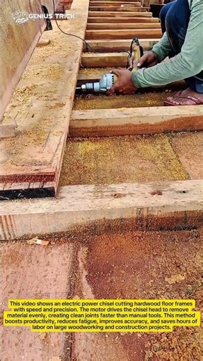 Electric Power Chisel Cuts Hardwood Frames Fast | Extreme Woodworking Productivity