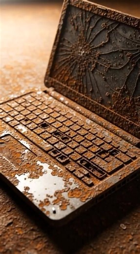 Rust to Rare. Poor Laptop #satisfying #satisfyingvideo #oddlysatisfyingvideo #ASMR #asmrcleaning