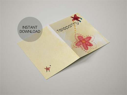 Watercolor Starfish Starfish Telepathy Digital Card - Always Beside You Watercolor Greeting - Thinking of You Sea Star Art Instant Download - Etsy