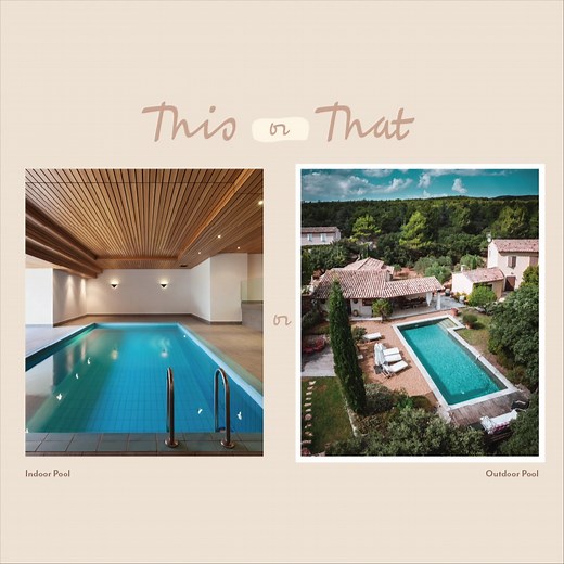 Enjoy a swim year-round with an indoor pool or bask in the sun beside an outdoor oasis. Share in the comments which one you'd rather have in your dream home! #LifesGoodOnLakeOconee #CbLakeOconee #lakeoconee #coldwellbanker #lakelife | Lacie Groeninger, Realtor