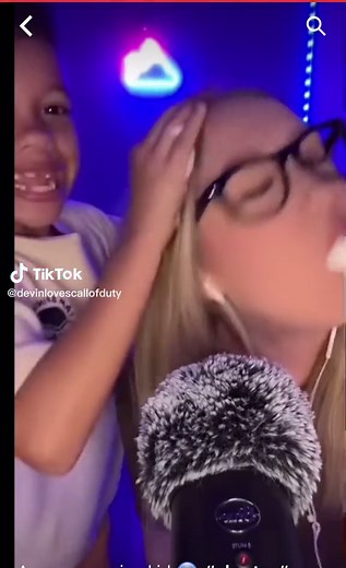 Asmr kid screams into mic😂😂