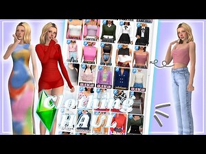 Custom Content Clothing Haul(100+ items with links) | The Sims 4 Maxis Match