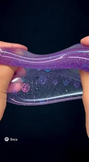 Galaxy Slime Pull (ASMR Stretchy Magnetic Slime with Glowing Threading Sound) 🌌✨