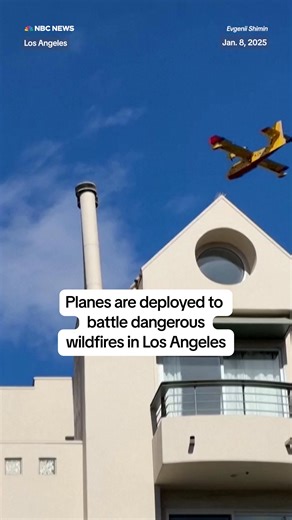 134K views · 831 reactions | A firefighting plane flies into plumes of smoke to help contain fast-moving #wildfires in the #LosAngeles area. nbcnews.app.link/icOSpqnvZPb | NBC News | Facebook