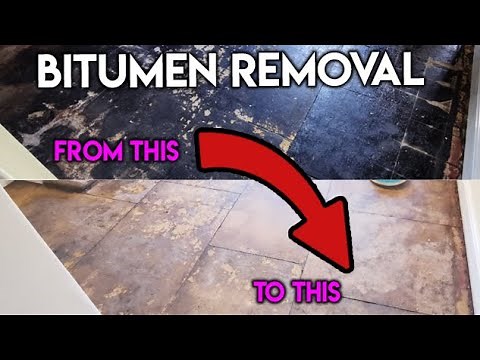 Bitumen removal from a 200 year old Yorkstone Floor