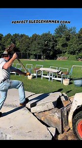 Perfect sledgehammer form! #viral #perfect #sledge #hammer #sledgehammer #concrete #construction | Brandon Stephens