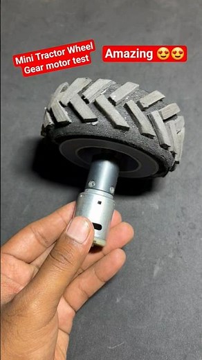 Making Mini Tractor Wheel with Gear Motor #tractor #wheels #diyprojects #shorts #short