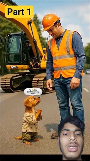 😱 poor puppy and jcb#short#ai#cartoon#viral