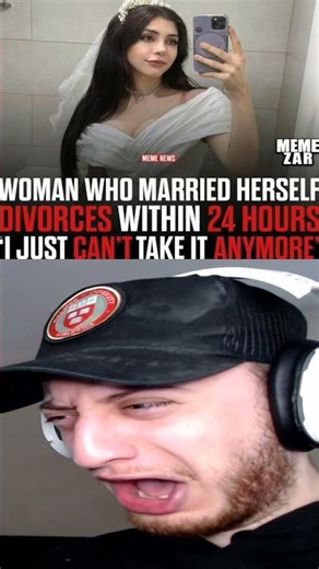 Woman Marries And Divorcees Herself #shorts #short #memes #meme