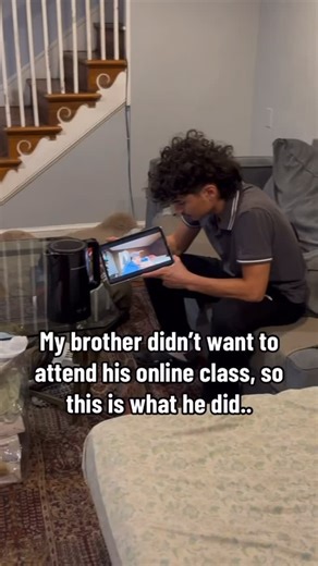 Erick Claros on Instagram: "My 19 Year Old Brother Didn’t Want To Attend His Online Class, And This Happened.. #reels #brothers #onlineclasses #onlineschool #viralreels"