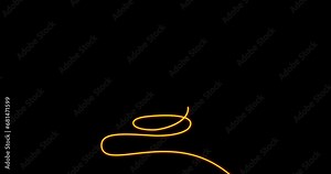 4k single line Christmas tree animation with glowing star black background