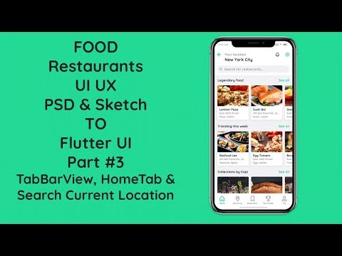 #3 Flutter Dart Food Restaurants App | Home Tab & TabView Tutorial with Source Code [GitHub]