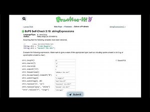 Java Practice It || 3.19 stringExpressions || String basics