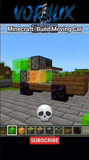 How to make a Moving Car in minecraft 🤯😃 #gaming #gameplay #minecraft #minecraftshorts