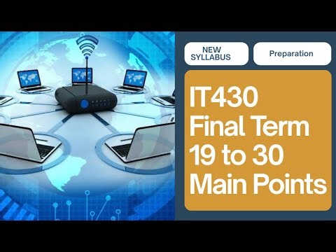 IT430 Final Term Preparation Lecture 19 to 30[Main Points]