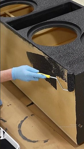 This subwoofer enclosure for four 12's is ready for installation!