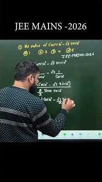 JEE MAINS -2026 MATHS QUESTION