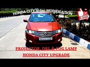 Honda City Headlight Upgrade| Fog Lamp Installed| S to V variant Conversion-2009 city