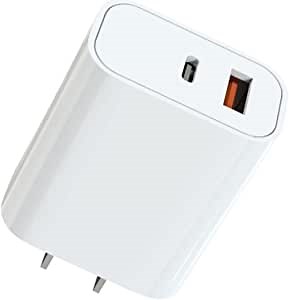 USB C Charger, 25W PD Dual Port PD iPhone Fast Charger with PPS Type C Wall Charger Adapter Block Compatible with iPhone 13/12/11 Pro Max, Mini, Pro/XR/iPad Samsung Galaxy S21, Note 20 Pixel 6