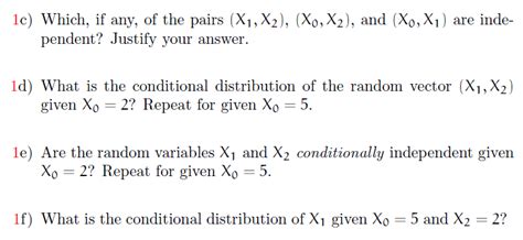 solved 1 the discrete random variables x0 x1 and x2 have