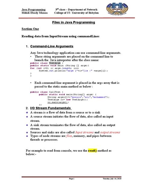 9 p1 files in java pdf string computer science command line interface
