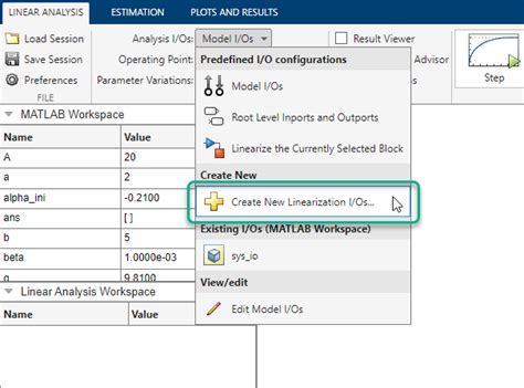 specify portion of model to linearize in model linearizer matlab and simulink mathworks 한국