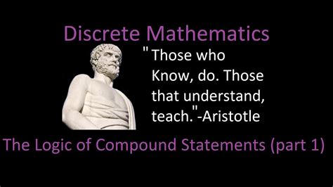 [2 1] discrete mathematics part 1 the logic of compound statements proposition true false