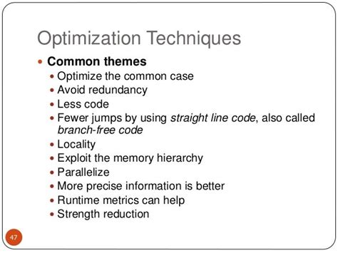 compiler optimization techniques