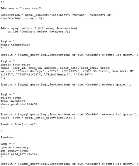 Mysql Transactions An Instruction Guide