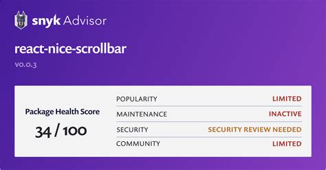 React Nice Scrollbar Npm Package Health Analysis Snyk