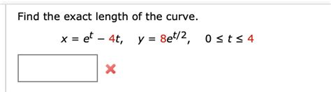 answered find the exact length of the curve x … bartleby