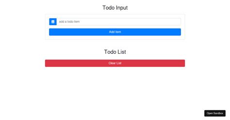 React Todo List Project Codesandbox